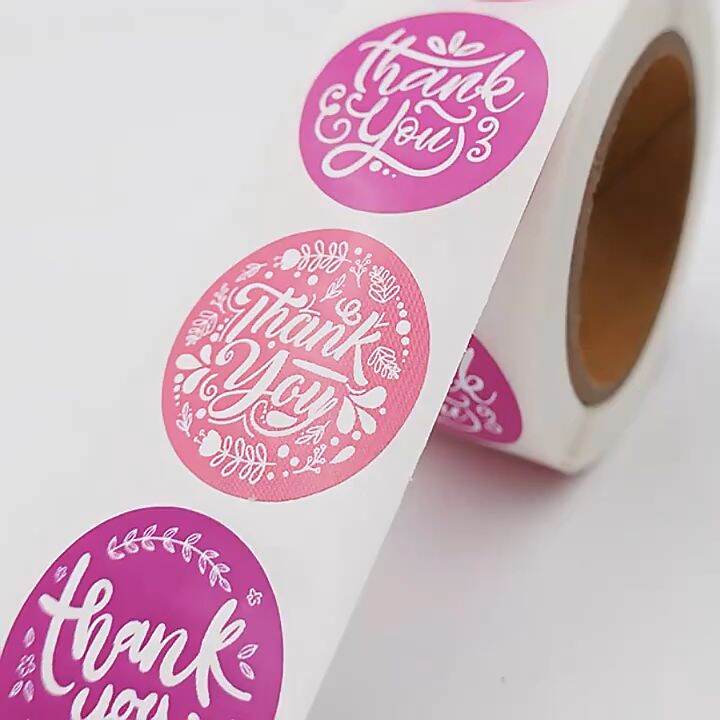 Cod Sticker Thank You 500 Pcs Stiker Terima Kasih Warna Self Adhesive
