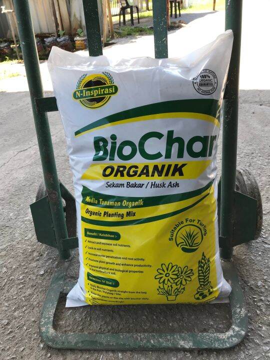 Biochar Organik Rice Husk Ash (SEKAM PADI BAKAR) | Lazada