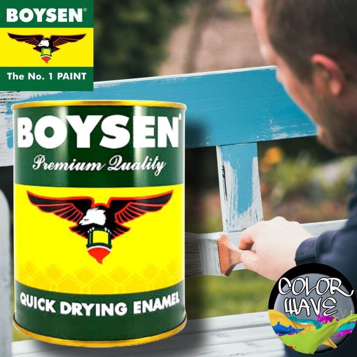 BOYSEN Quick Drying Enamel B-658 Emerald Green (1 liter) | Lazada PH