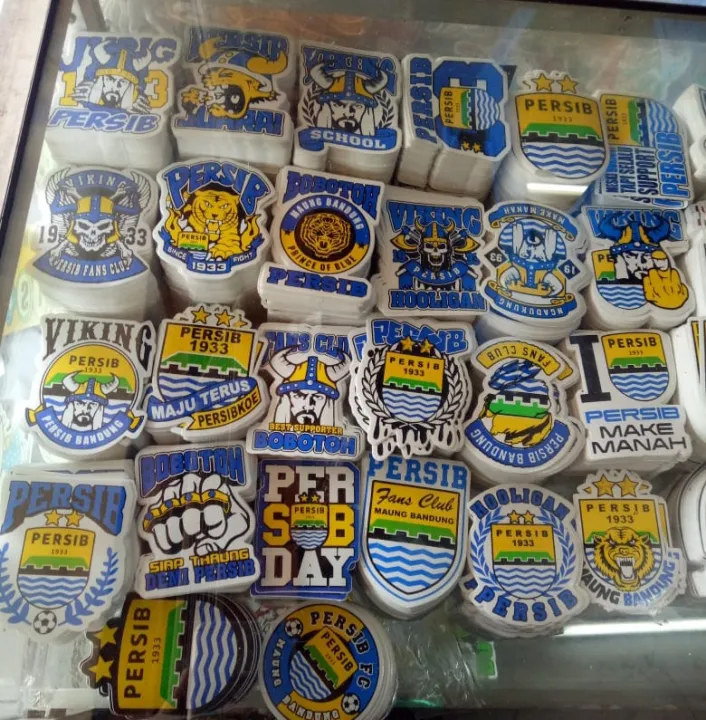 stiker sticker persib logo bola persib 100 lembar campur stiker motor ...