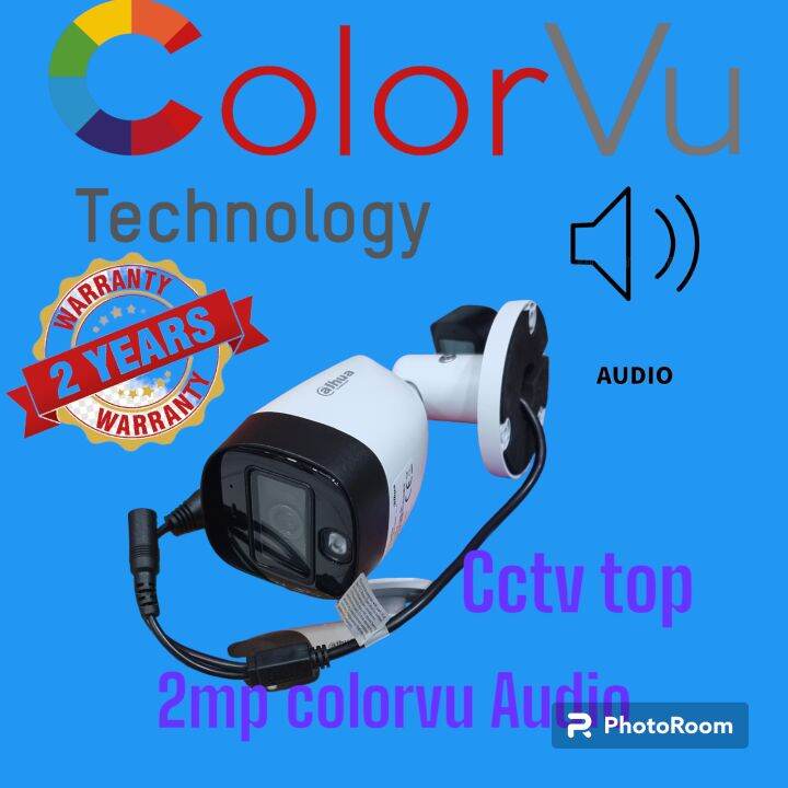 kamera cctv dahua outdoor 2mp colorvu audio bluit mic | Lazada Indonesia