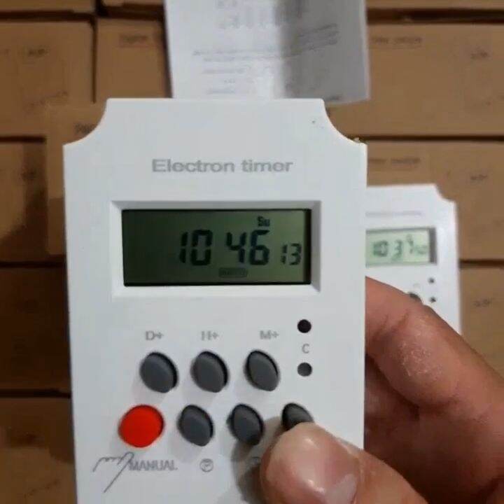 Bộ hẹn giờ tự động electron timer Kg316T-II/25A/220V có khóa phím, công tắc điện hẹn giờ bật tắt ...