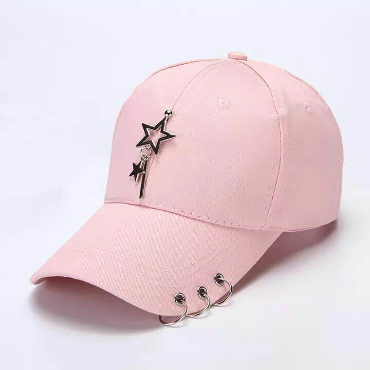 Topi fashion korea anting ring bintang /topi k pop trendy keren bisa ...