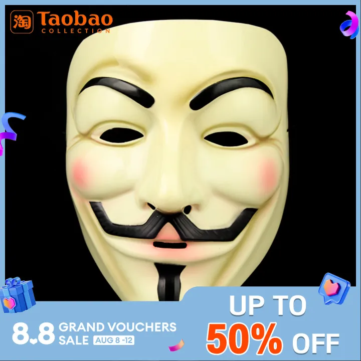 Sheng Quan Halloween Horror Mask Hacker V Word Guy Fawkes Mask V Word ...