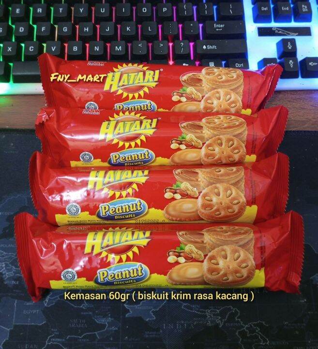 Hatari Biskuit 60gr / Hatari Peanut Biskuit 60gr / Hatari Biskuit Krim ...