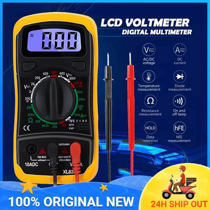 【🇲🇾Stock 】XL830L Digital Multimeter LCD Volt Meter Ammeter Voltmeter ...