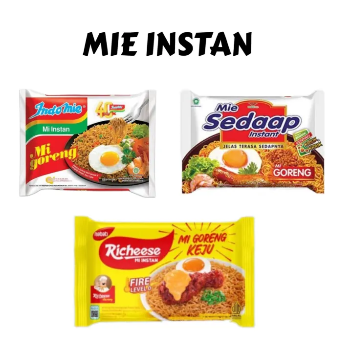 MIE INSTAN GORENG RICHEESE | INDOMIE GORENG | SEDAAP GORENG | Lazada ...