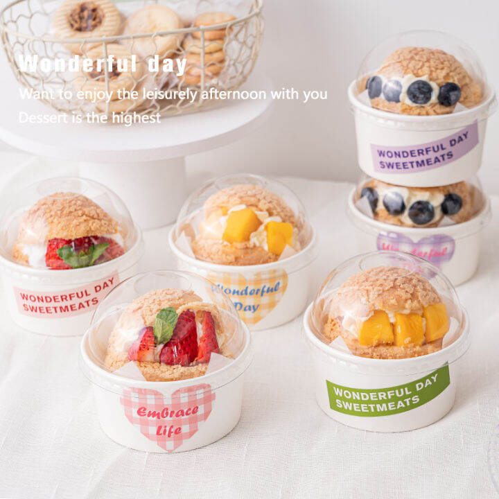 Internet Celebrity Crispy Large Puff Packing Box Paper Bowl Box Taro ...