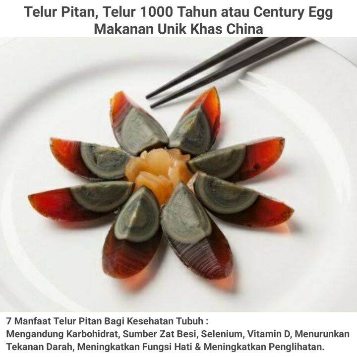 [Ecer] Telur Pitan Hitam - Telur Phitan Makanan Unik Khas China ...