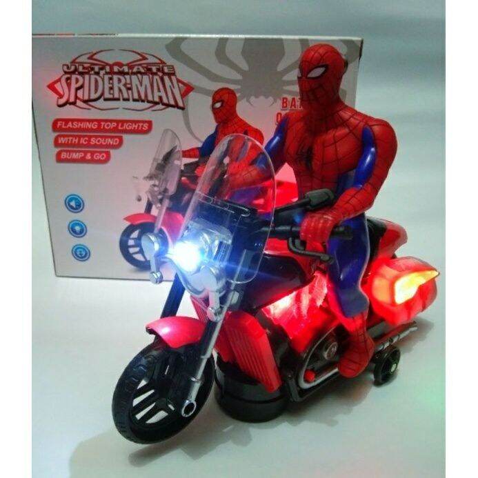 PROMO MAINAN MOTOR SPIDERMAN BUMP GO MAINAN ANAK SPIDERMAN RIDER ...