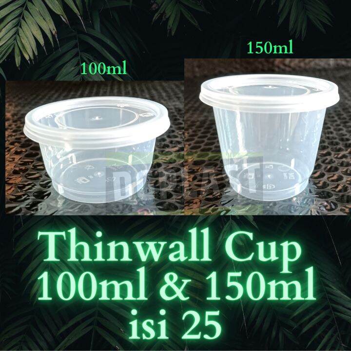 Thinwall DM Puding Cup 100ml 150ml Merpati isi 25 set | Lazada Indonesia
