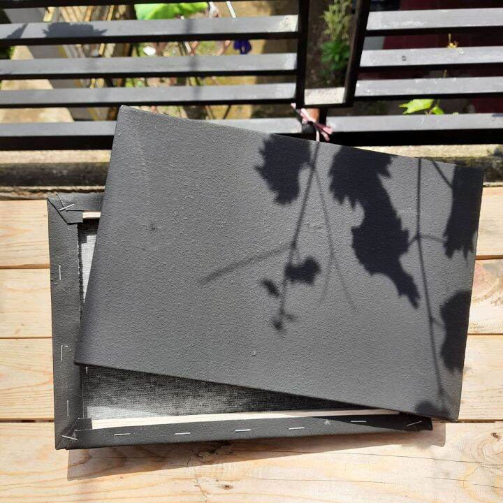 canvas lukis black 20x30 hitam polos smooth melukis tangan hand drawing ...
