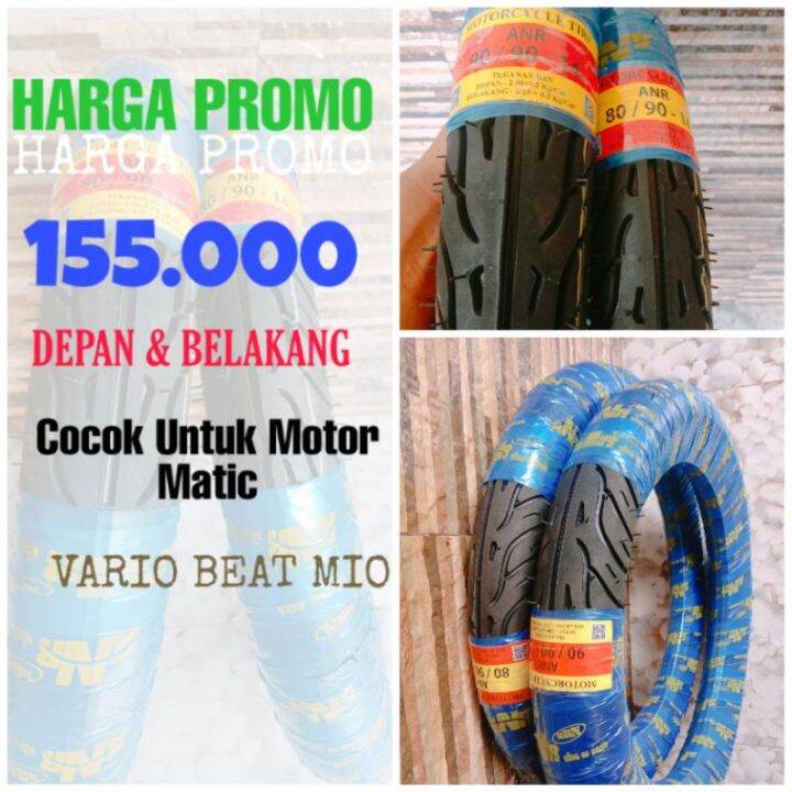 Sepasang Ban Murah Matic Depan Belakang Ukuran Standar Tube Type ...