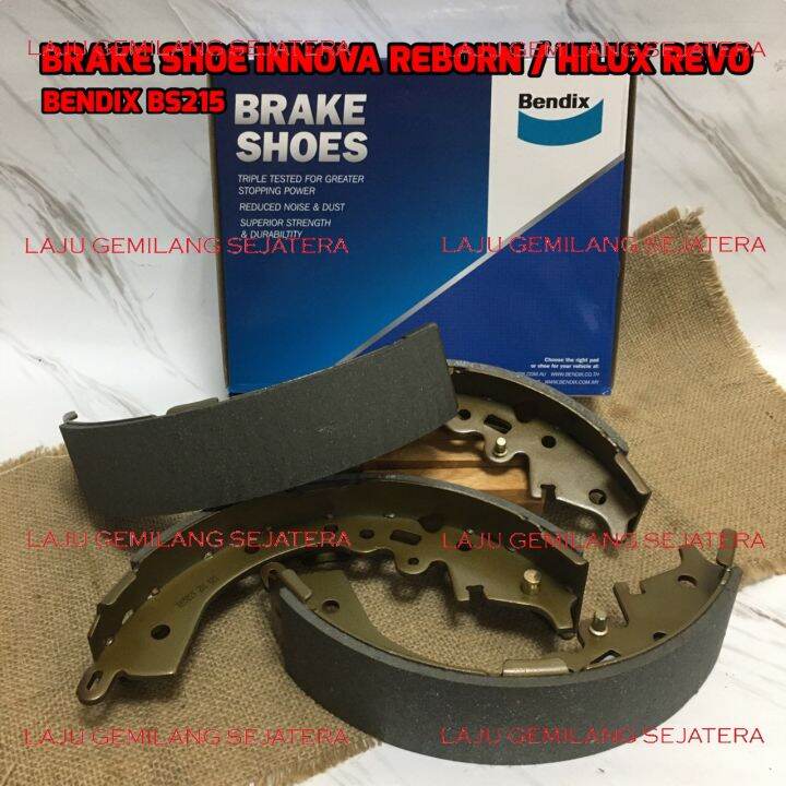 BRAKE SHOE INNOVA REBORN BENDIX BS215 - KAMPAS REM BELAKANG INNOVA REBORN HILUX REVO BENDIX DB ...