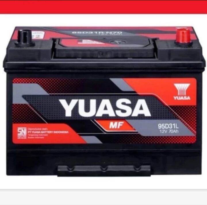 AKI BATERAI KERING YUASA MF 95D31L PAJERO SPORT KIJANG INNOVA 80AH | Lazada Indonesia
