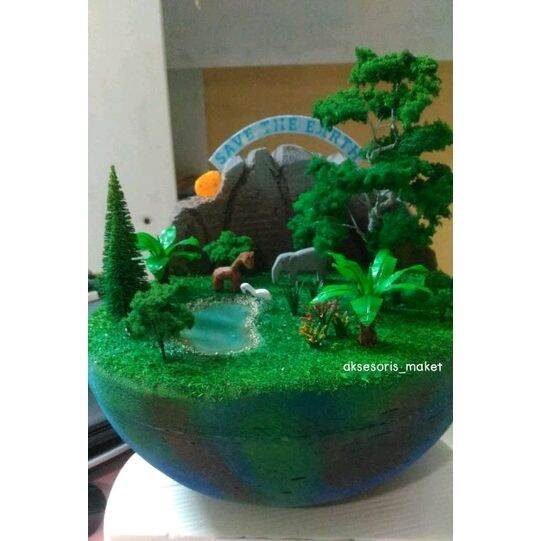 Miniatur/Diorama Globe Hutan Uk.20x20cm | Lazada Indonesia