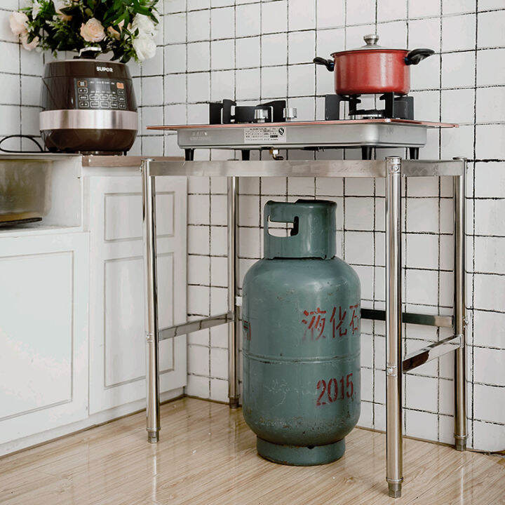 80 High Single-Layer Gas Cylinder Kitchen Stainless Steel Storage Rack ...