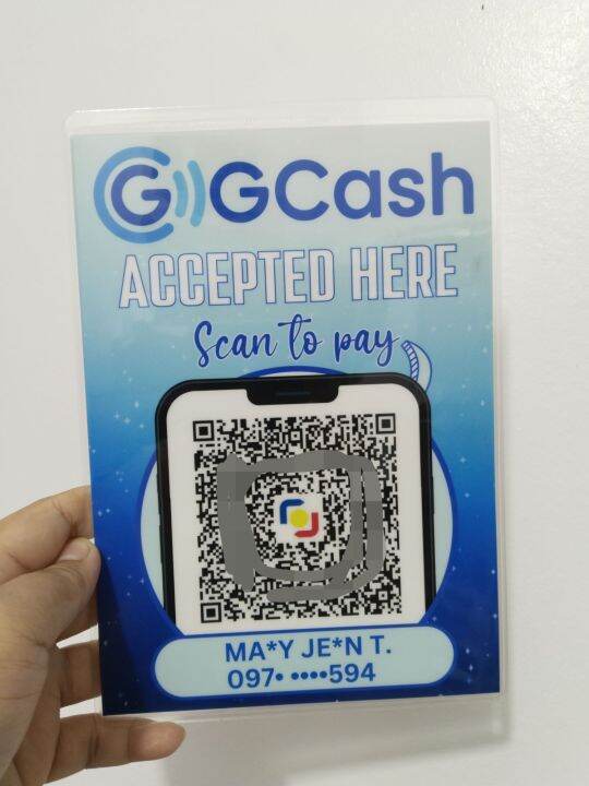 Laminated Gcash QR CODE Scan to Pay Signage 250 microns MAKAPAL | Lazada PH