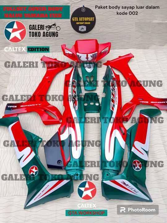 COVER BODYSET HALUS YAMAHA FIZR CALTEX EDITION | Lazada Indonesia