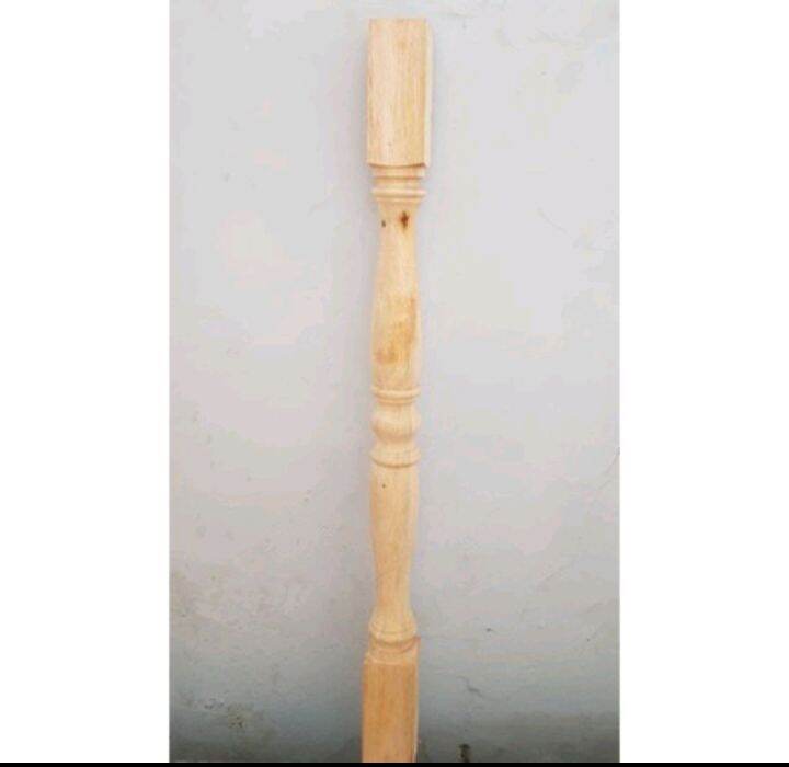 tiang pagar kayu tiang tangga kayu pion pagar kayu ukuran 90cm | Lazada ...