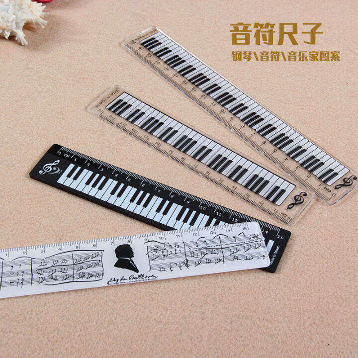 Taiwan Transparent Ruler Creative Musical Note Piano Keyboard Case ...