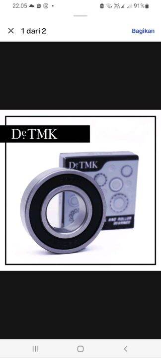 Ball bearing 6300 2RS DeTMK | Lazada Indonesia
