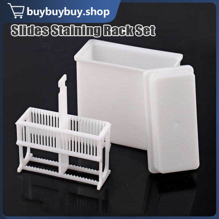 2 in 1 24 Slots Microscope Slides Staining Rack / Slides Staining Jar ...