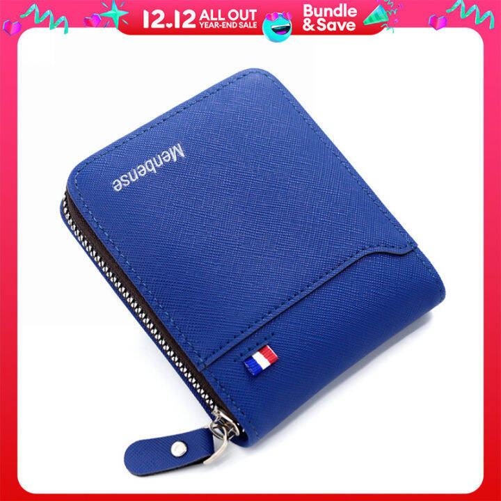 New Men's Wallet Short Korean Style Men's Zipper Bag Coin Pocket Card ...