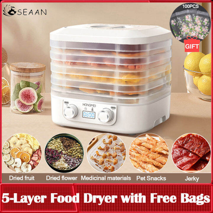 5-Layer Dried Fruit Machine Food Dryer Household Automatic Fruit Pet ...
