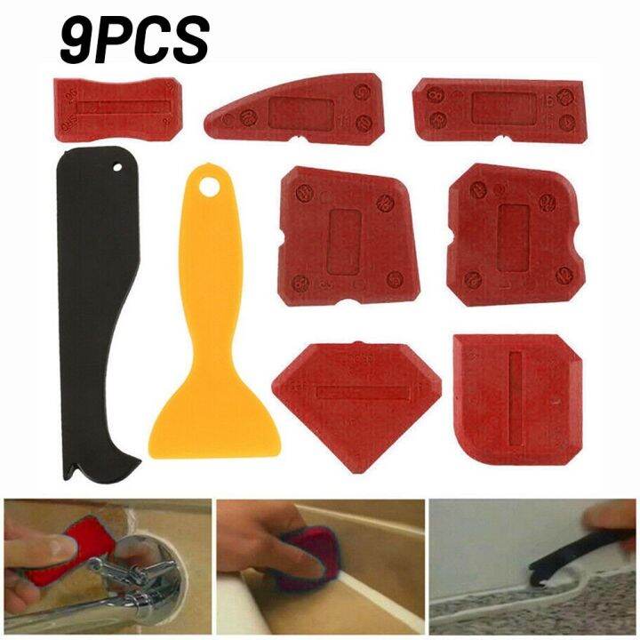 9 Pcs Silicone Sealant Spreader Profile Applicator Tile Grout Tools ...