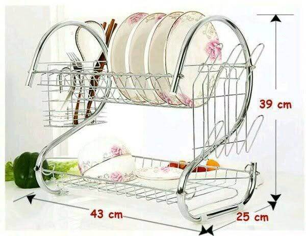 Rak Piring Westafel /Rak piring 2 susun / rak angsa | Lazada Indonesia