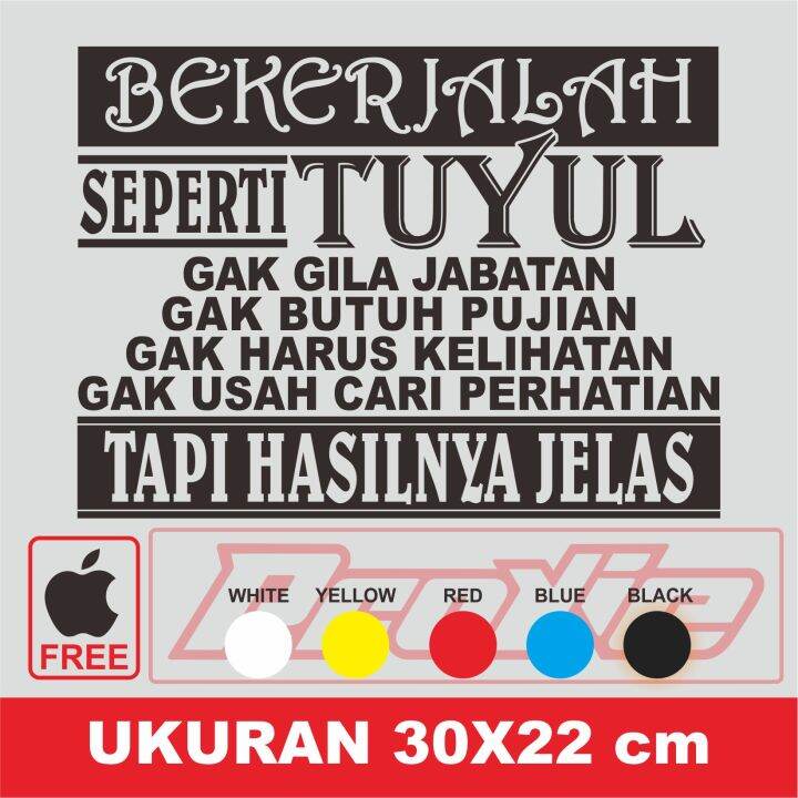 Sticker Kata Kata Bijak Untuk Kaca Truk Cutting Sticker kata kata ...