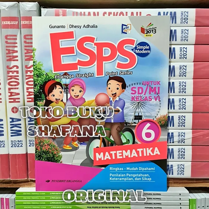 Buku Esps Matematika Kelas 6 SD/MI K13 Revisi Erlangga Original | Lazada Indonesia