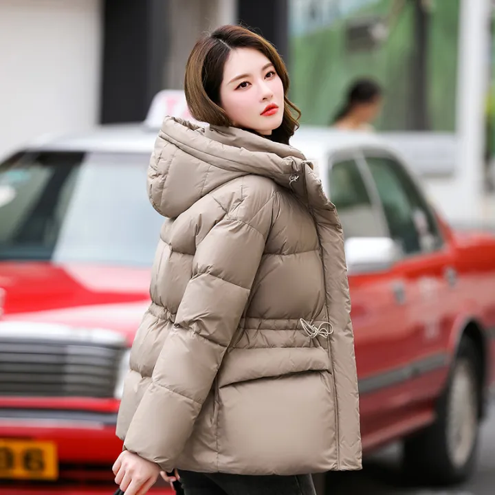 Coffee Color Mid-Length down Jacket Winter Women's 2022 New Niche ...