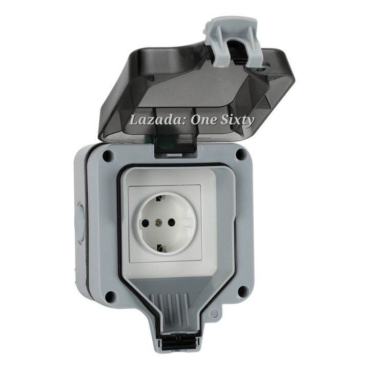 Stop Kontak IP66 Waterproof Outdoor Wall Socket Box Kotak Tahan Air ...