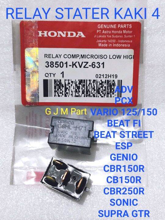 RELAY SWITCH STATER KAKI 4 ADV PCX VARIO 125 VARIO 150 BEAT FI SCOOPY ...