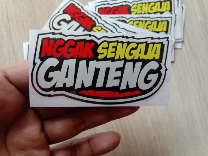 Stiker lucu nggak sengaja ganteng sticker cutting acesoris variasi ...
