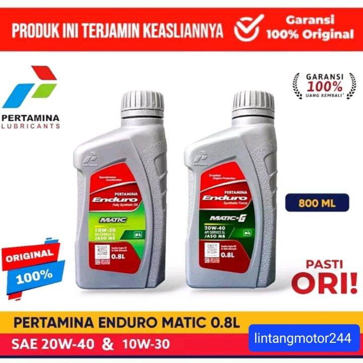 Oli Mesin PERTAMINA ORIGINAL ENDURO MATIC SAE (20W-40) & MATIC G (10W-30) | Lazada Indonesia