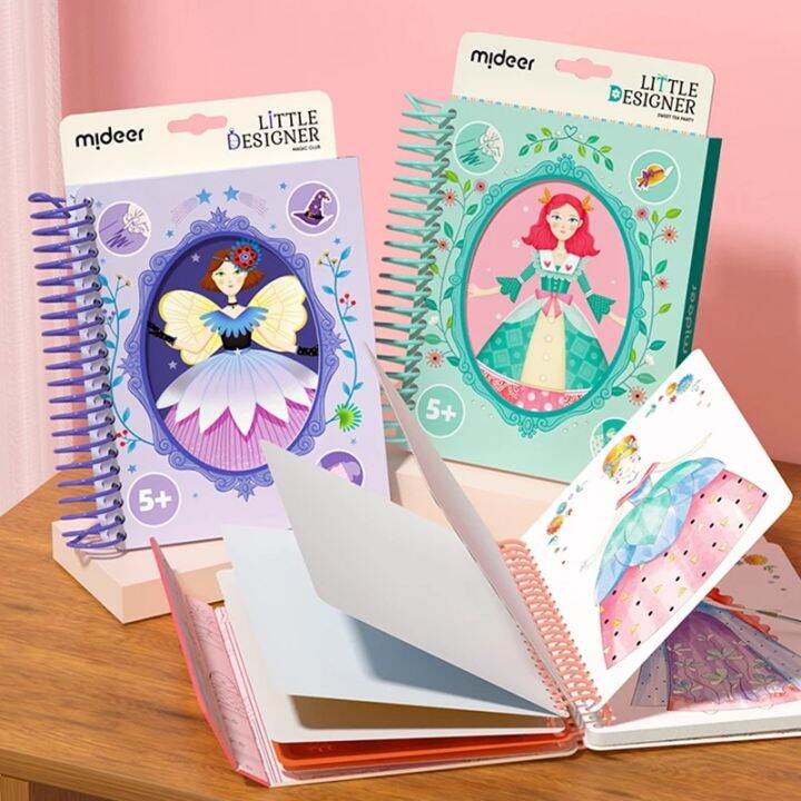 Mideer Little Designer Princess Dressing Cartoon Sticker book - Blue ...