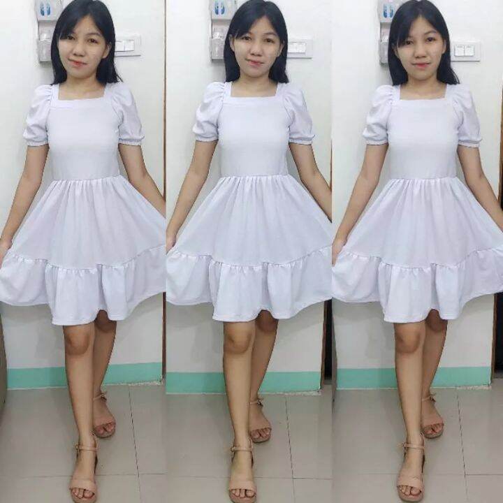 Assorted Designs Plain White Dress for Kids to Teens and Ladies | Lazada PH