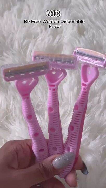 NIC Be Free Twin Blades Lubricate Strip Razor For Women 5+2's Pencukur ...