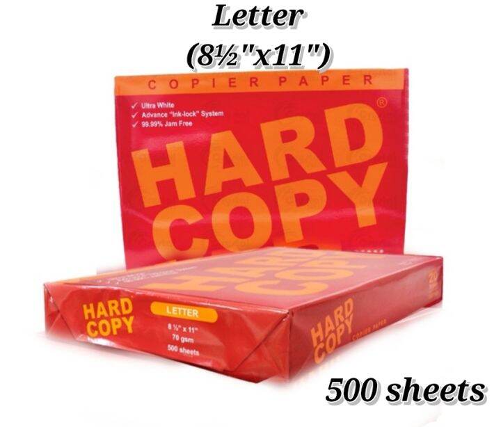 500sheets/ream HARD COPY BOND PAPER LETTER 8½"x11" (Short) Copier Paper ...