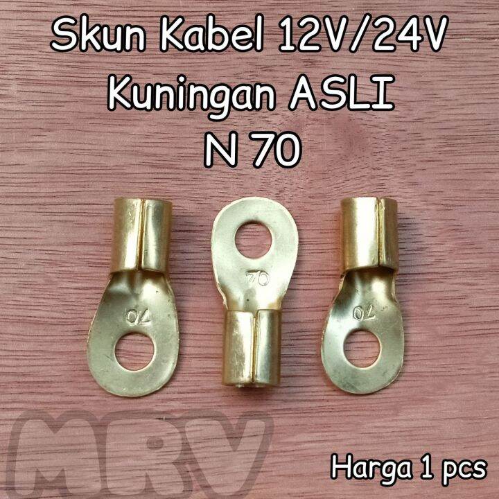 SKUN KABEL AKI N70 12/24V KUNINGAN ASLI | Lazada Indonesia