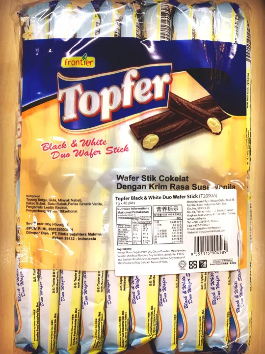 FRONTIER TOPFER BLACK & WHITE DUO WAFER STICK / WAFER STIK COKELAT ...