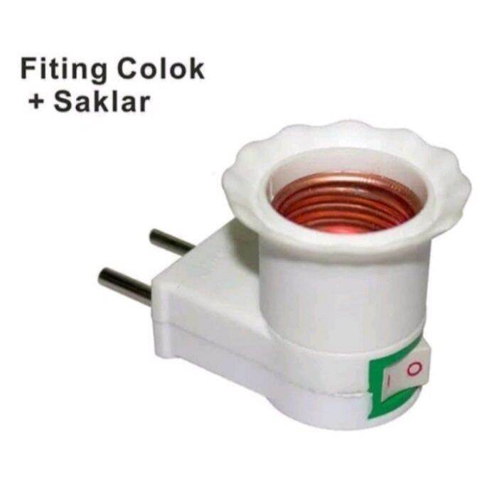 ATN TRM FITTING LAMPU COLOK + SAKLAR ON OFF SWICH TRM ATN DAN SETARA / PITING COLOK MURAH ...