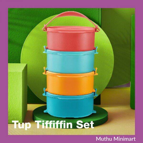 TUPPERWARE Tup Tiffin Set (4) 550ml | Lazada