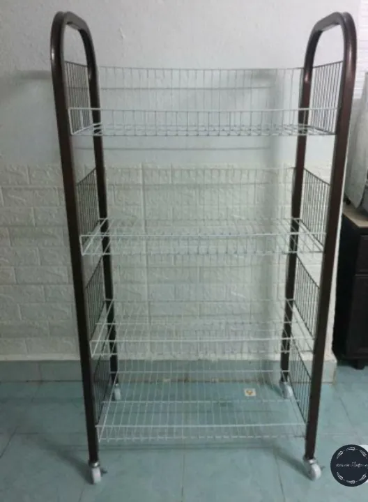 4 tier multi purpose rack/bekery rack/rak baju beroda rak serbaguna ...