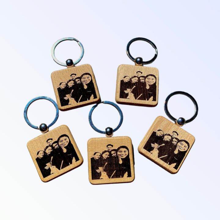 Premium Customized Wooden Key chain, Laser Engraved Beech wood Premium ...