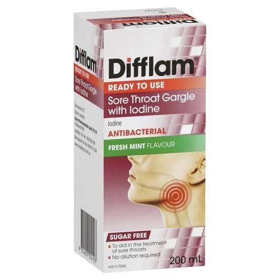 Difflam Ready to Use Sore Throat Gargle with Iodine 200mL | Lazada PH