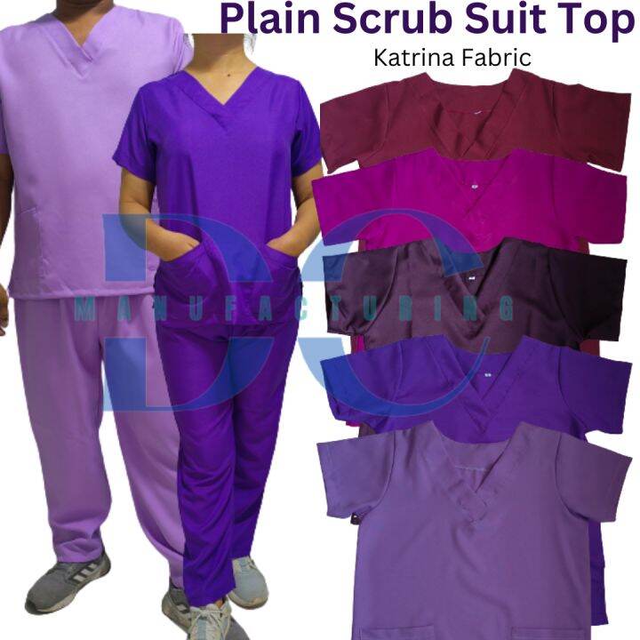DC Plain Scrub Suit Top/unisex/Katrina Fabric/Medical,therapist,spa ...